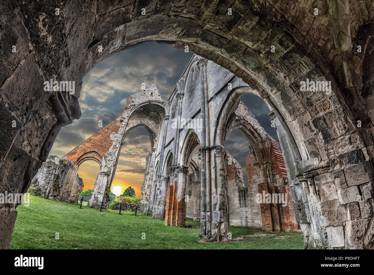 Ruins of medieval monastery church at Zsámbék,Hungary Stock Photo - Alamy