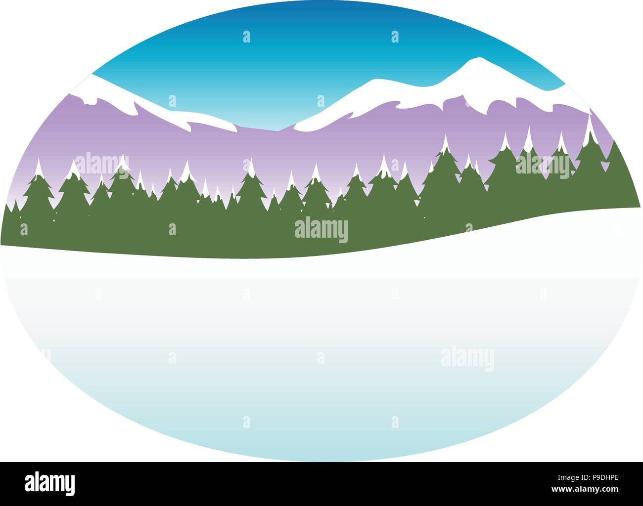 cartoon vector illustration of a snow nature background Stock Vector ...