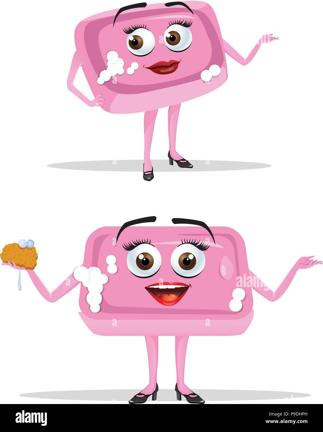 cartoon vector illustration of a soap character Stock Vector Image ...