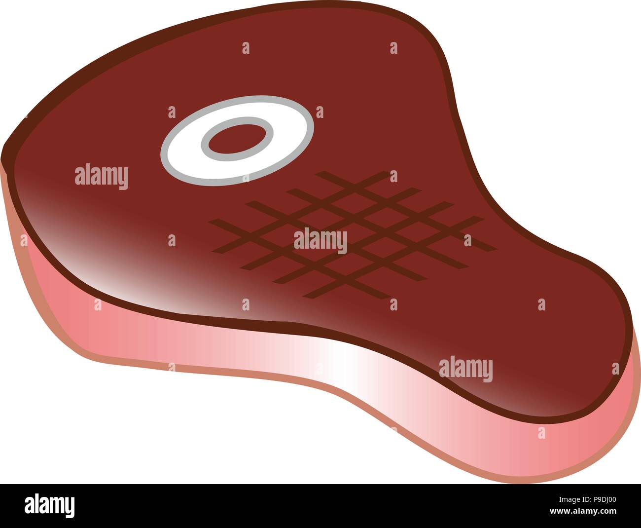 cartoon vector illustration of a steak t-bone cartoon vector ...