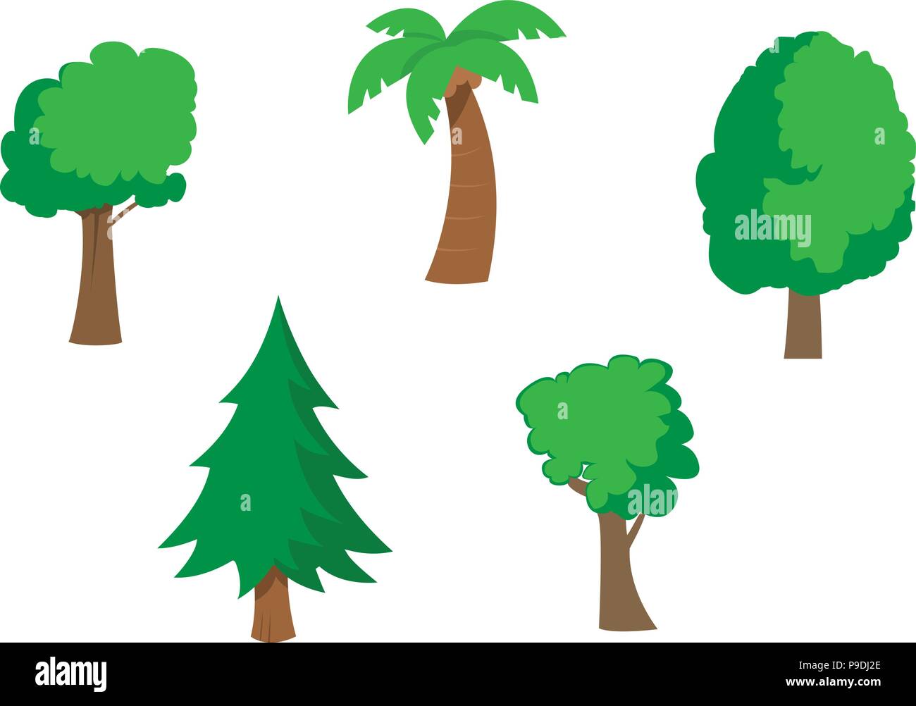 Cartoon trees with branches hi-res stock photography and images - Alamy