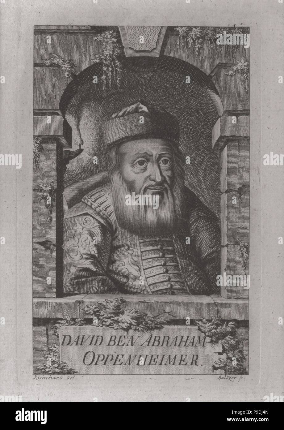Portrait of David Oppenheim (1664-1736), chief rabbi of Prague. Museum ...