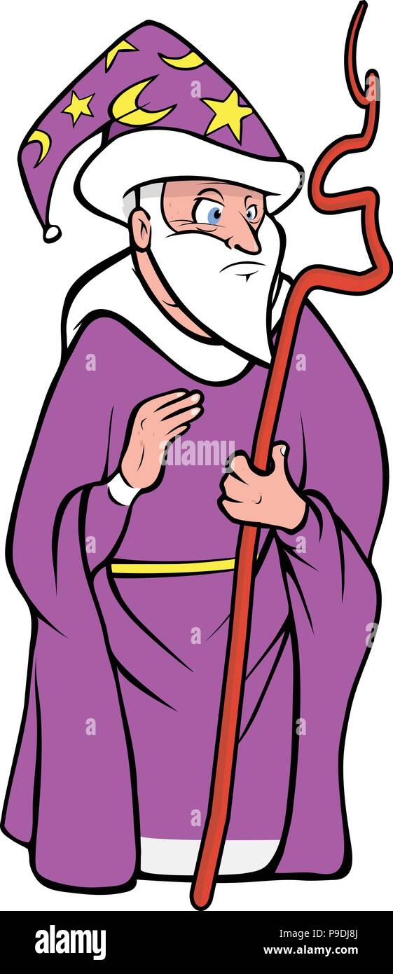 Merlin wizard and illustration hi-res stock photography and images - Alamy