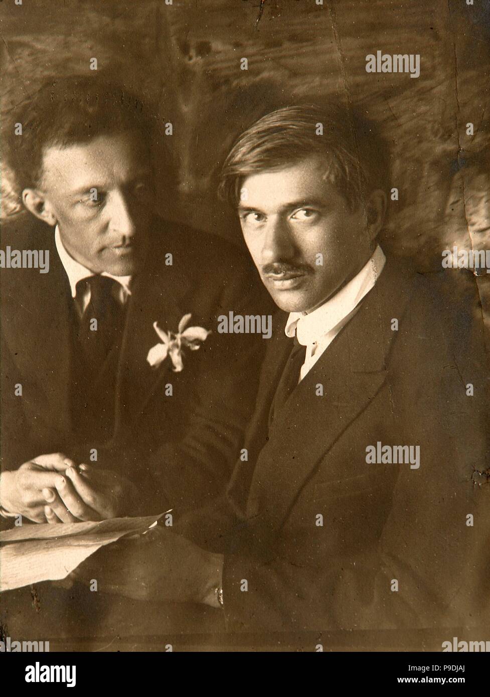 Portrait of the Poet Alexander Blok (1880-1921) and the author Korney I ...