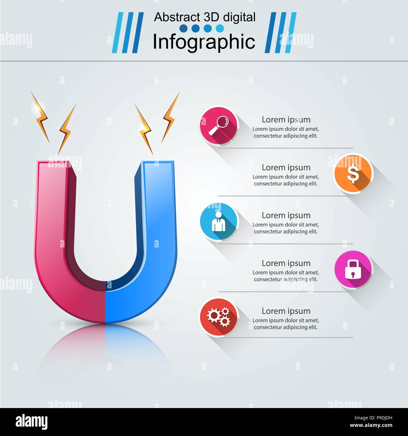 Magnet realistic icon. Business infographic Stock Vector Image & Art ...