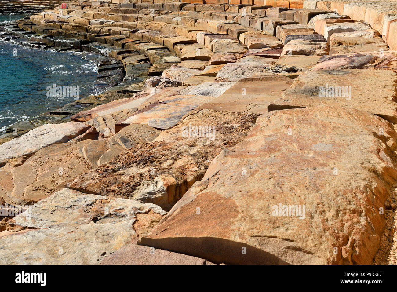 Stone Steps By The Water At Barangaroo Sydney Stock Photo - Alamy