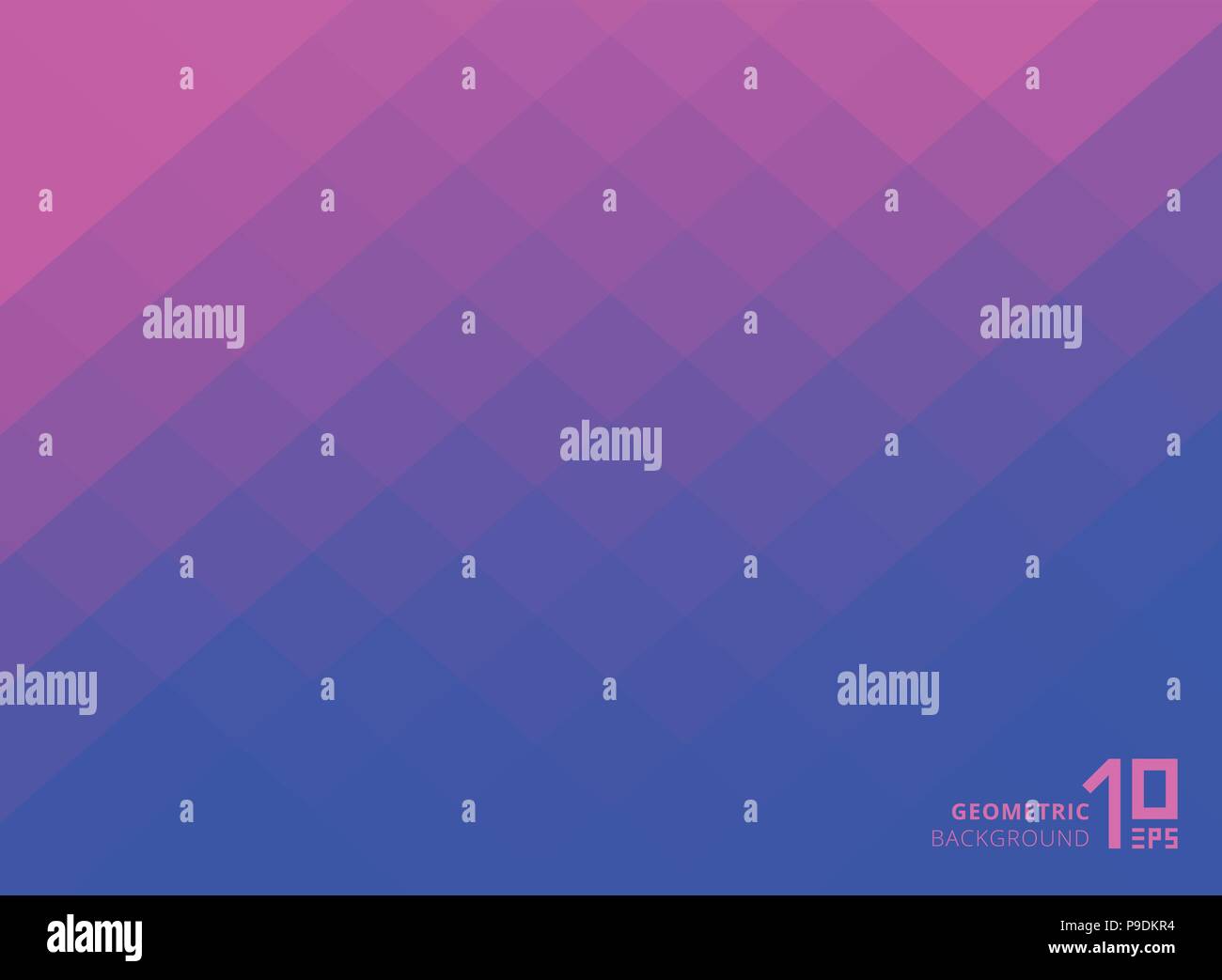 Abstract pink and blue gradient color squares pattern background with ...