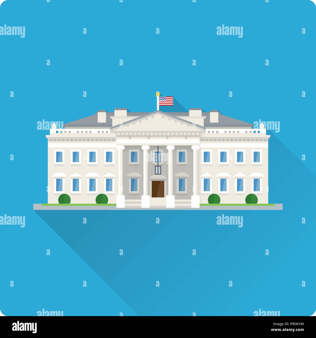 White house columns washington hi-res stock photography and images - Alamy