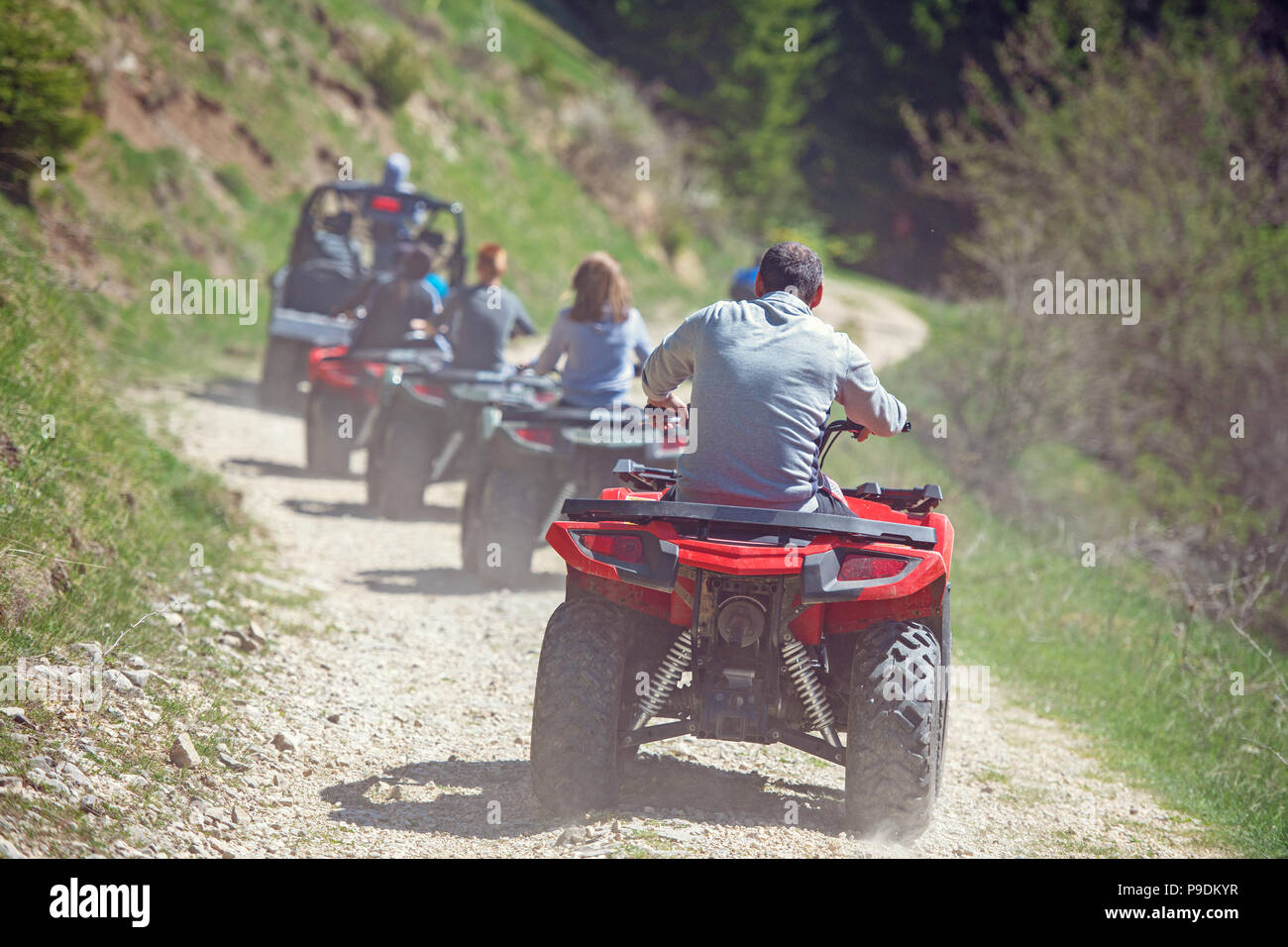 man riding atv vehicle on off road track ,people outdoor sport ...