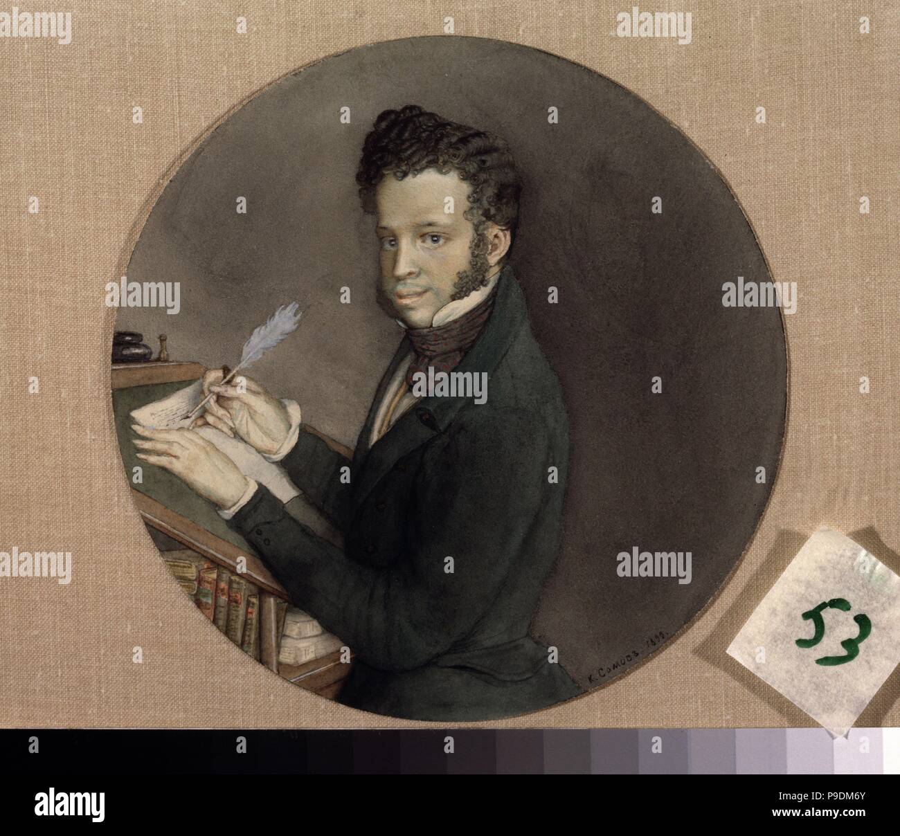 Portrait of the poet Alexander Sergeyevich Pushkin (1799-1837). Museum ...