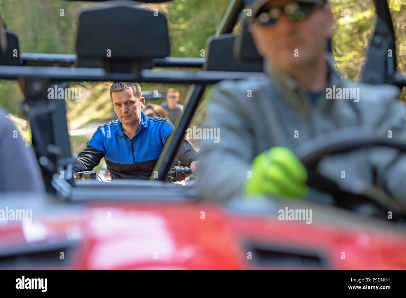 man riding atv vehicle on off road track ,people outdoor sport ...