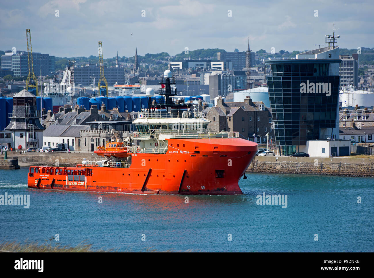The Offshore Standby Safety Vessel Grampian Freedom sailing heading out ...