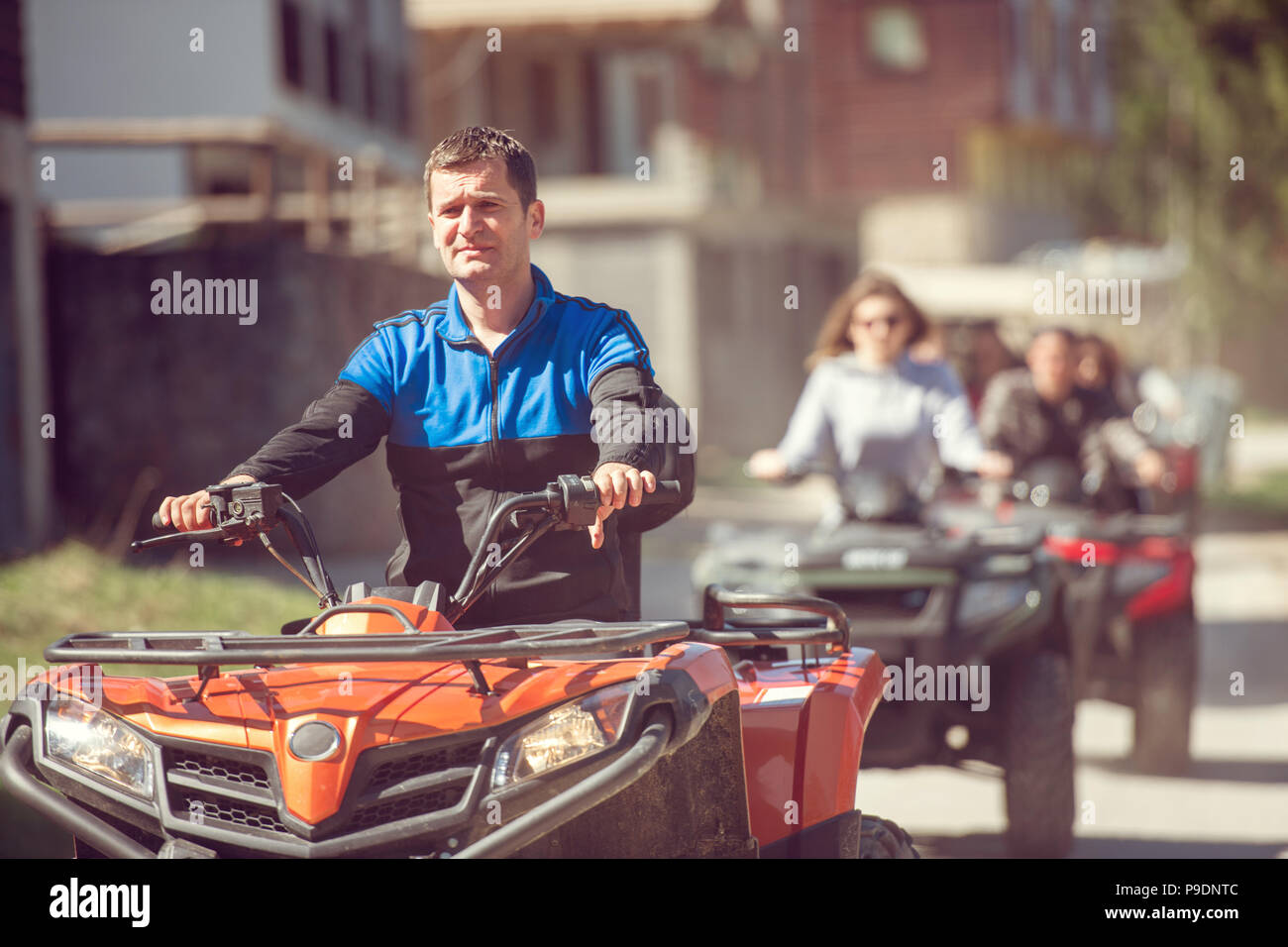 man riding atv vehicle on off road track ,people outdoor sport ...