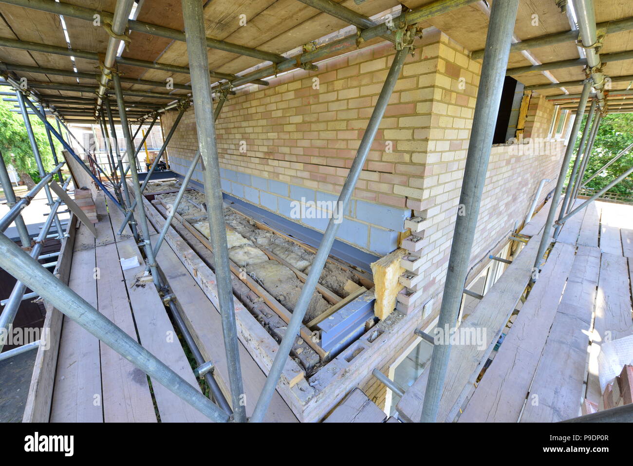 The side of a first floor extension project in the UK Stock Photo - Alamy