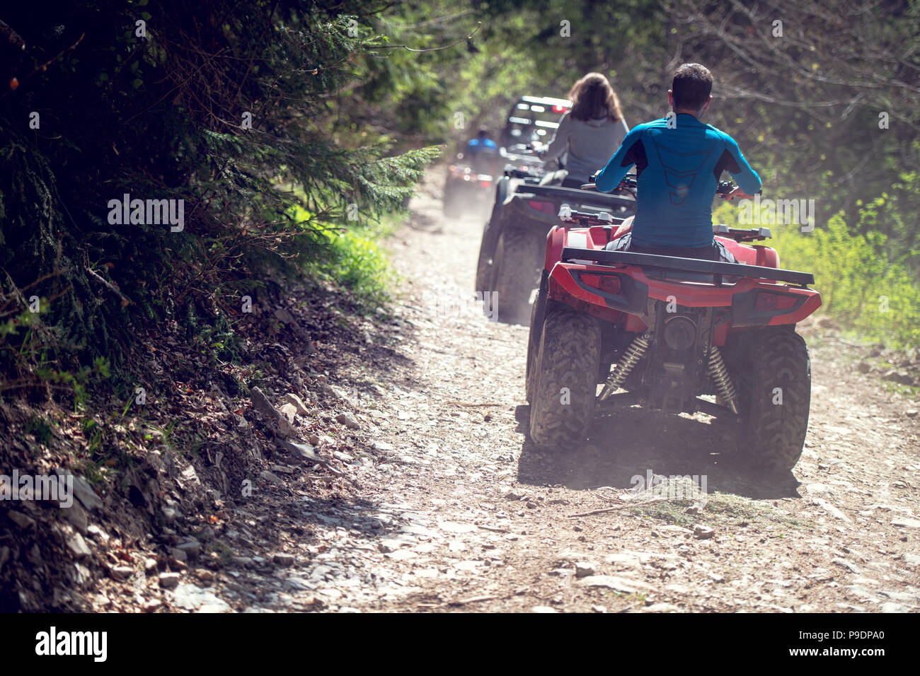 man riding atv vehicle on off road track ,people outdoor sport ...
