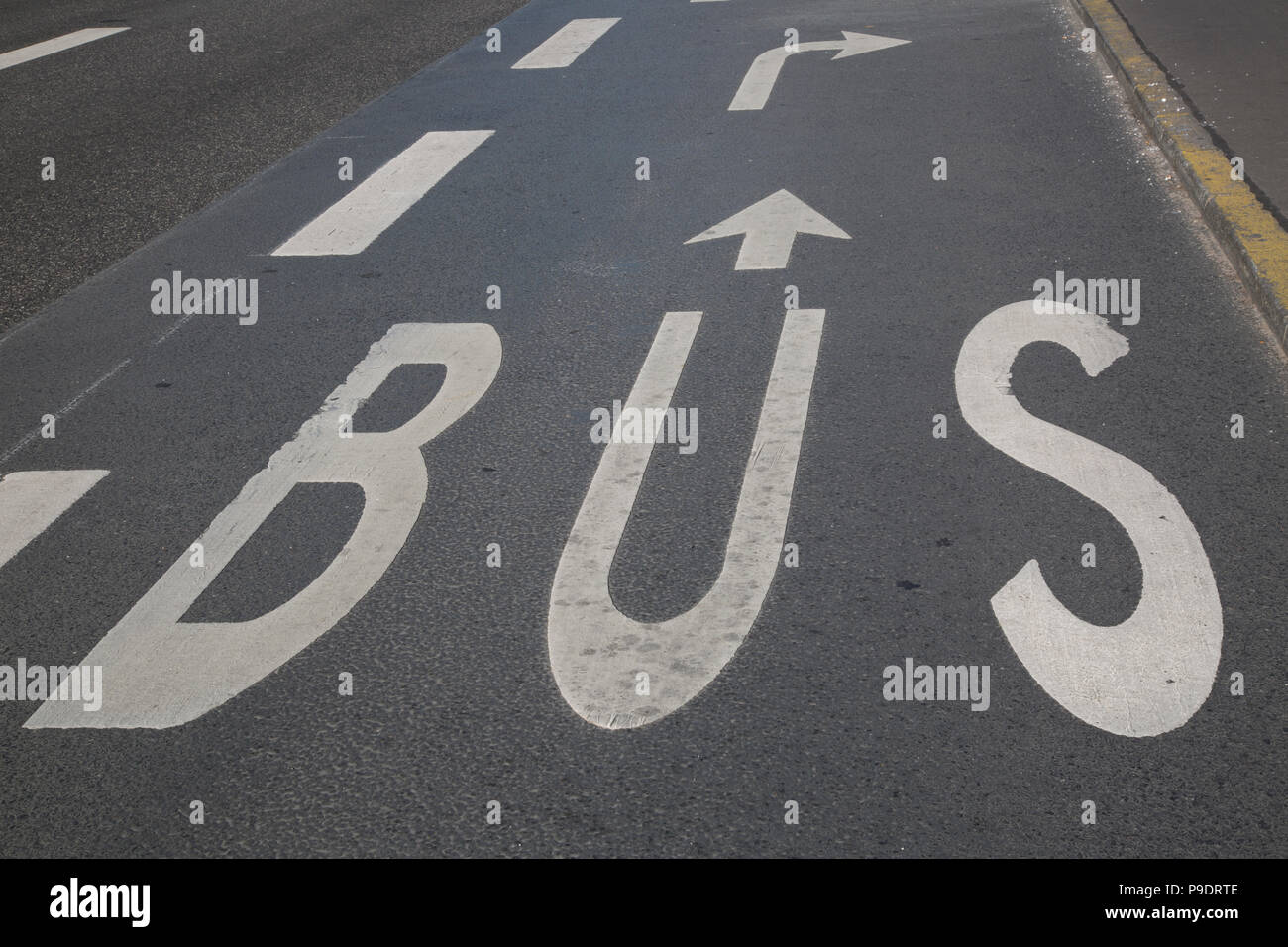 Bus Lane Sign, Copenhagen; Denmark Stock Photo - Alamy