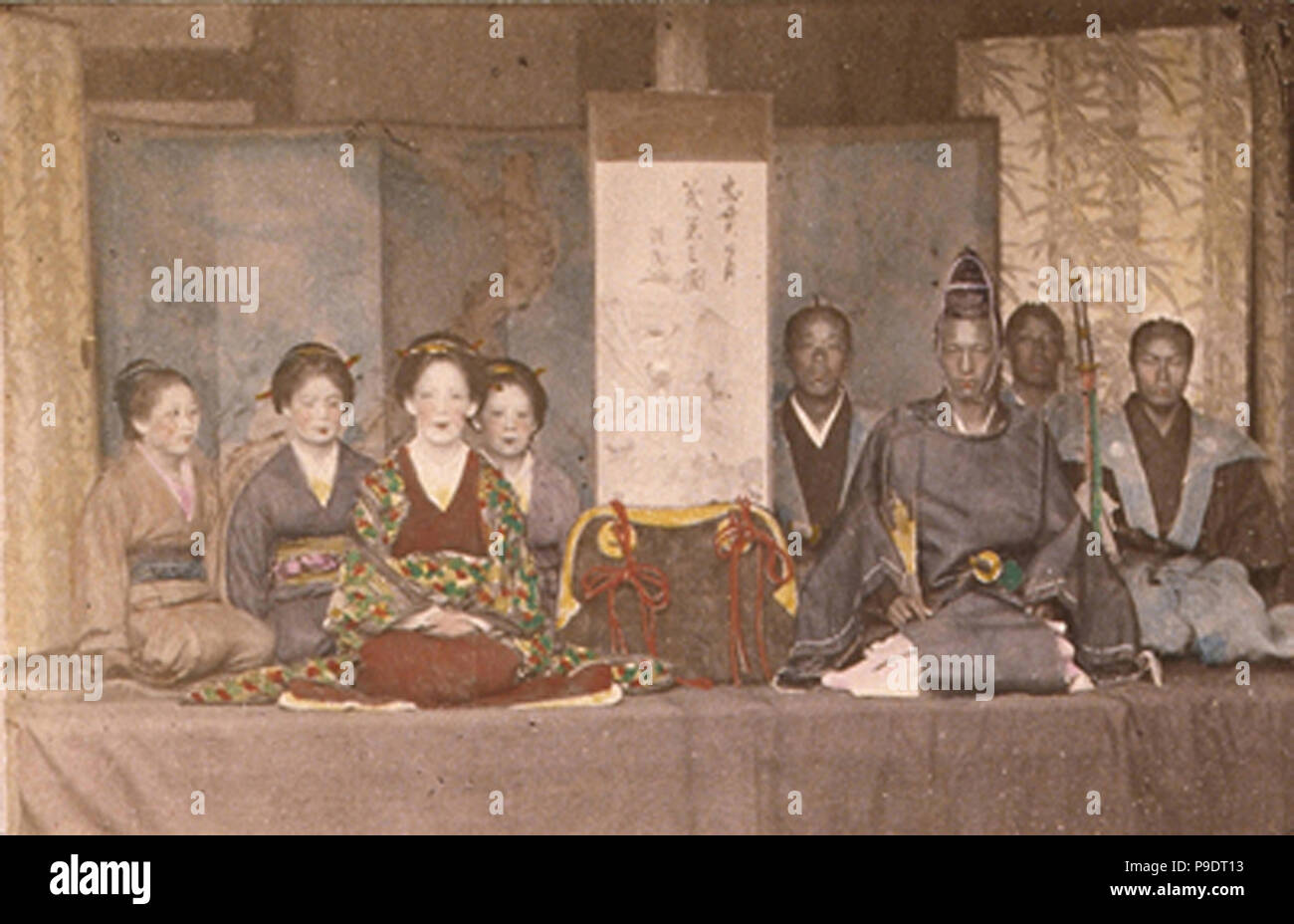 vintage japanese photograph depicting daily life and culture Stock ...