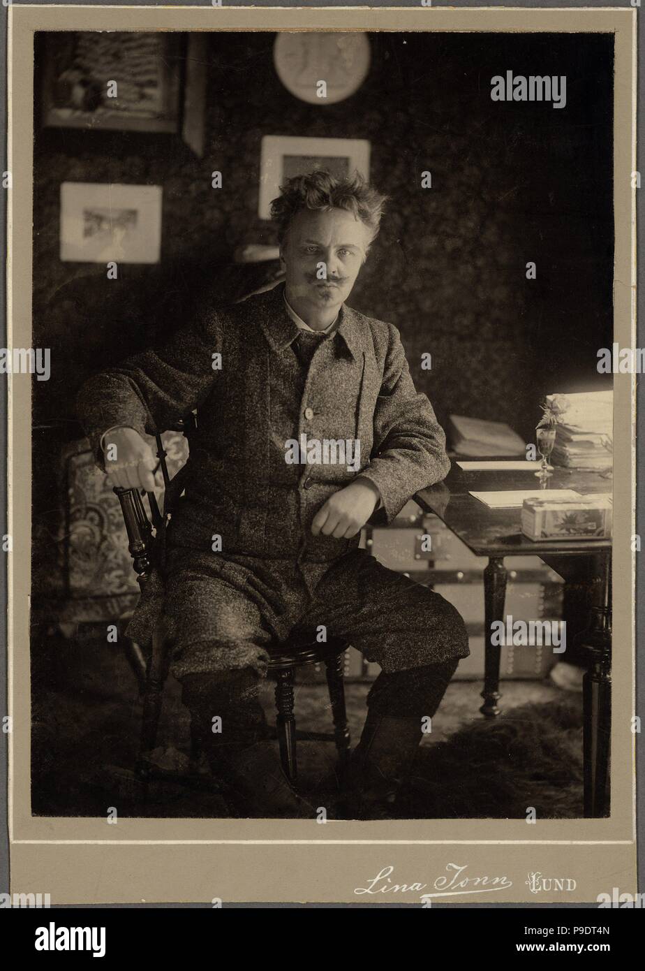 August Strindberg. Museum: Kungliga biblioteket, Stockholm Stock Photo ...