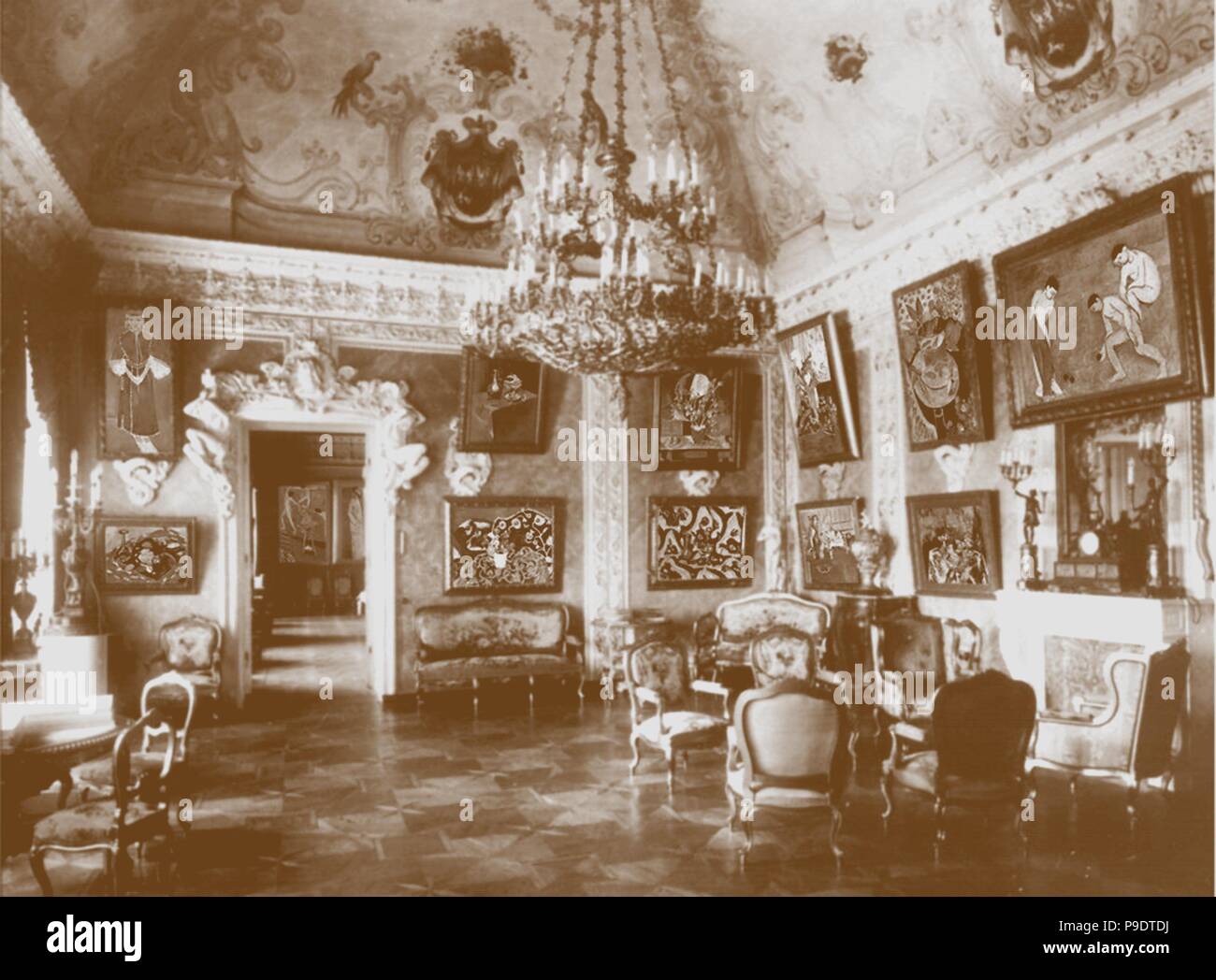 Pink dining room (known as the Matisse Room) in Shchukin's house ...