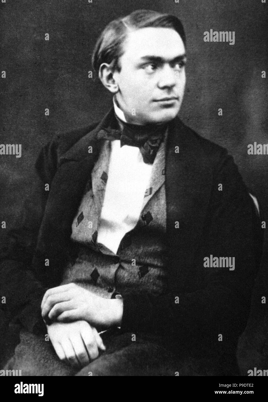 Alfred Nobel (1833–1896), aged 20. Museum: PRIVATE COLLECTION Stock ...