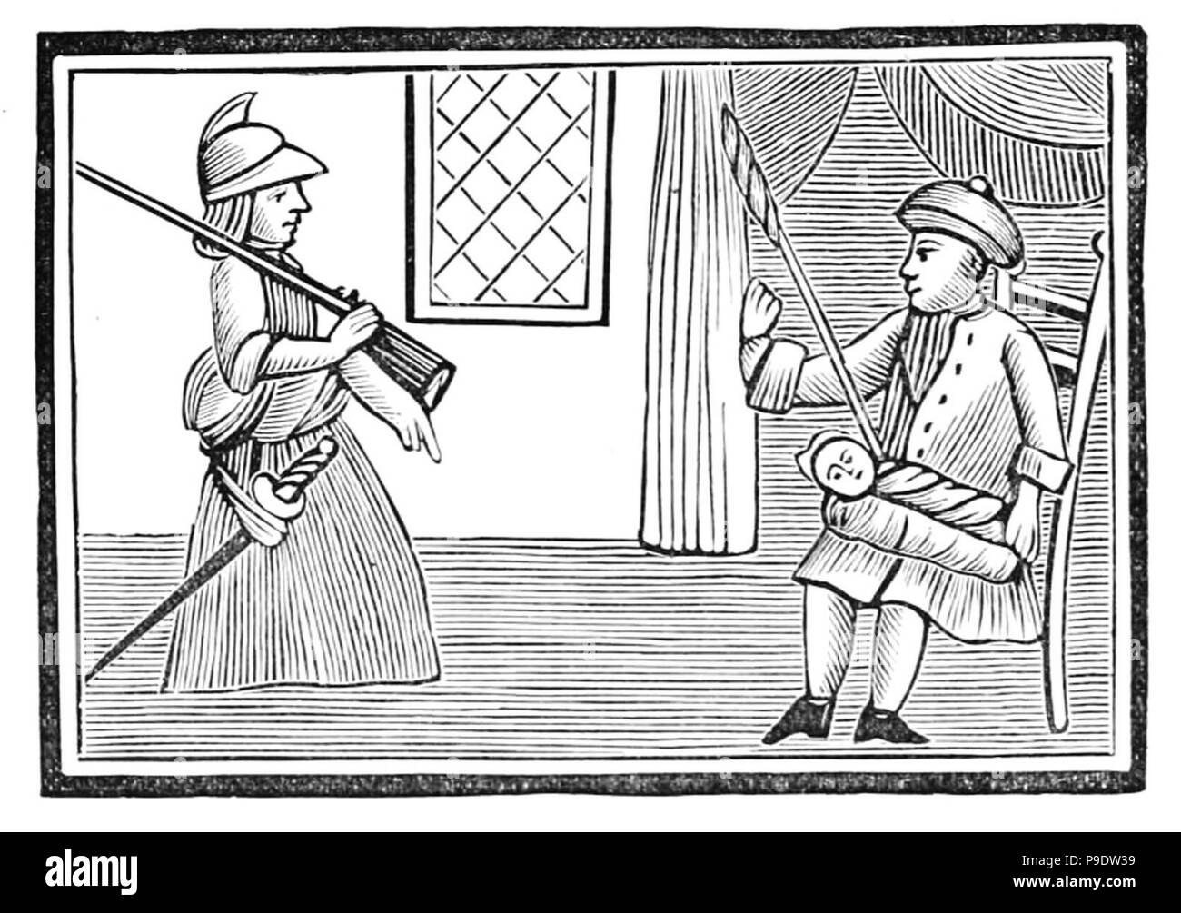 Fantasy woodcut Black and White Stock Photos & Images - Alamy