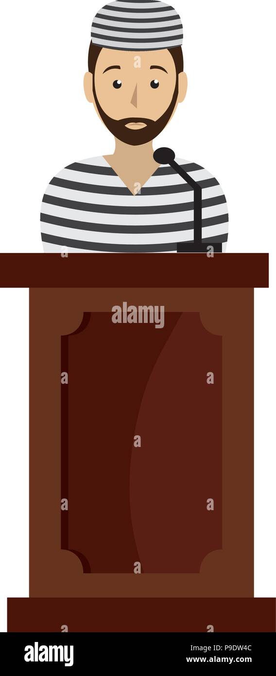 Cartoon Prisoner In Prison Uniform Stock Vector Images - Alamy