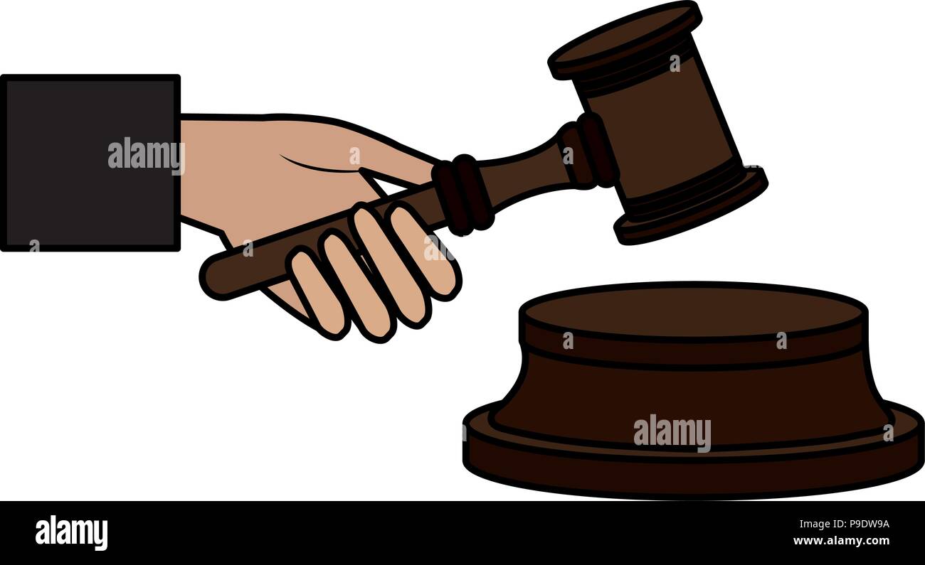 judge hand with justice hammer Stock Vector Image & Art - Alamy