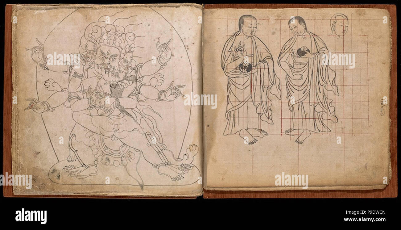 antique buddhist manuscripts Stock Photo - Alamy