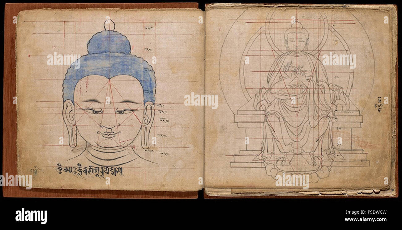 antique buddhist manuscripts Stock Photo - Alamy