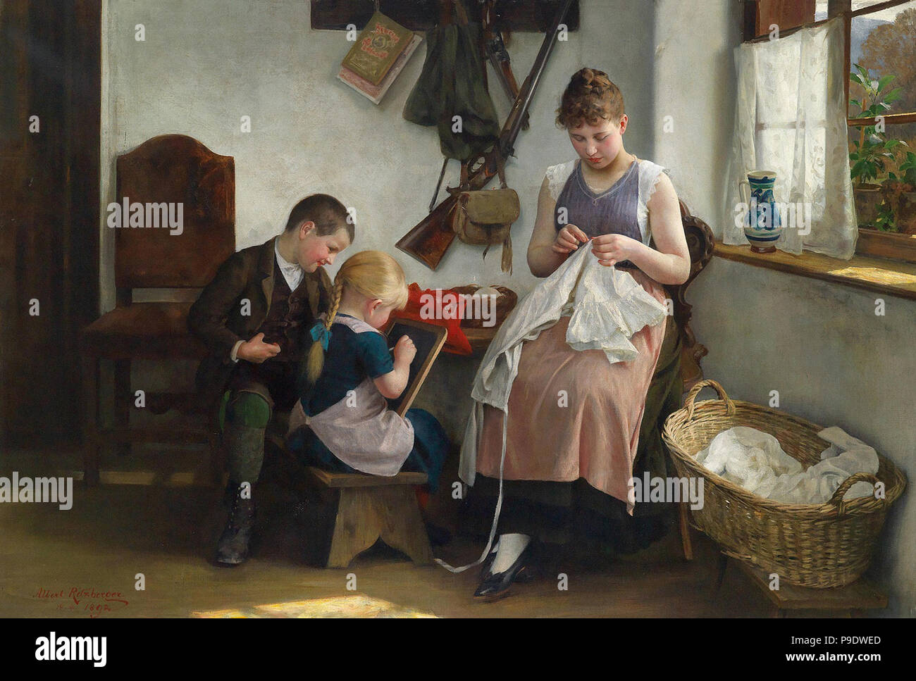 Ritzberger Albert - Familienidylle Stock Photo - Alamy