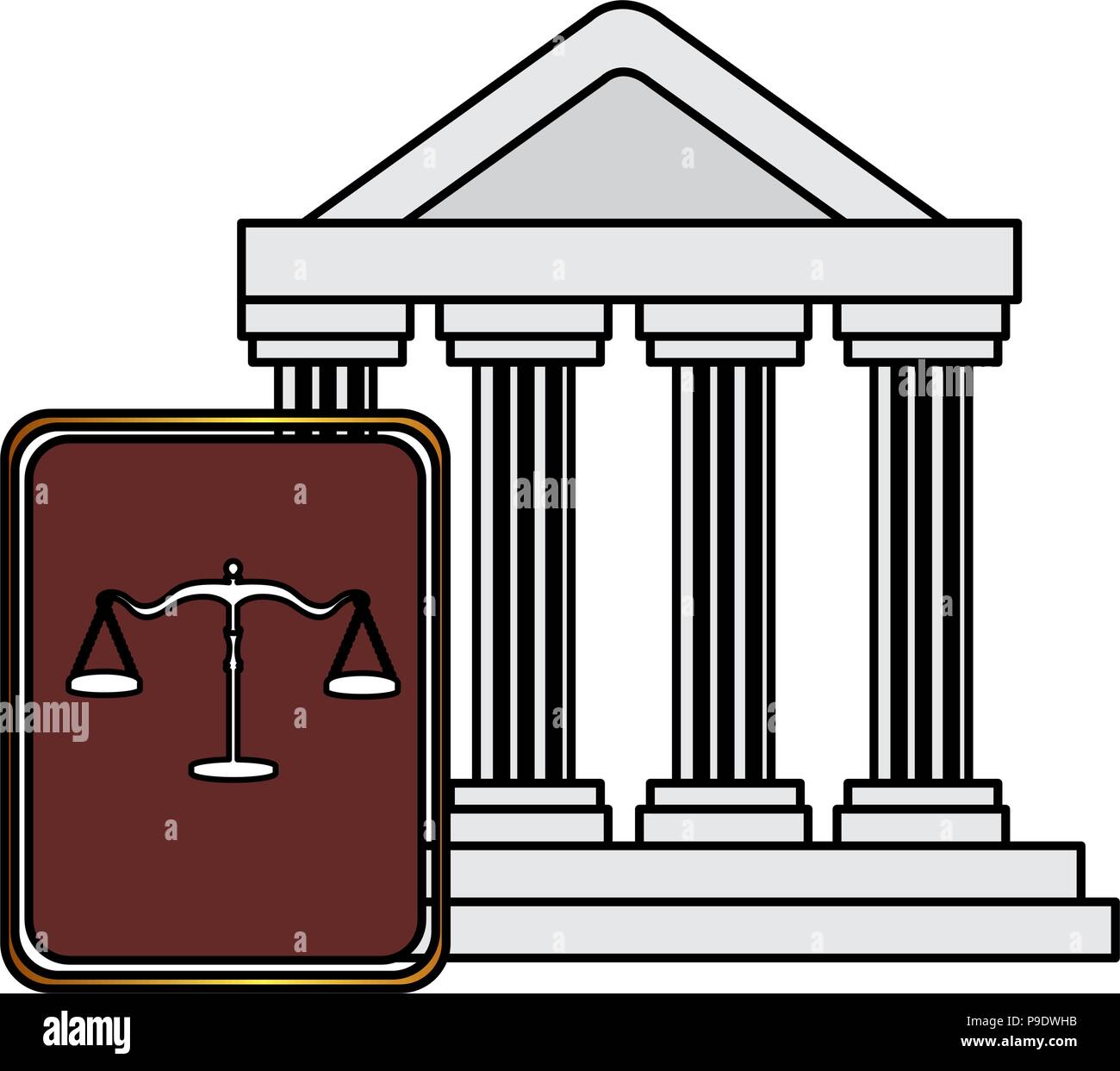 court building with justice book Stock Vector Image & Art - Alamy