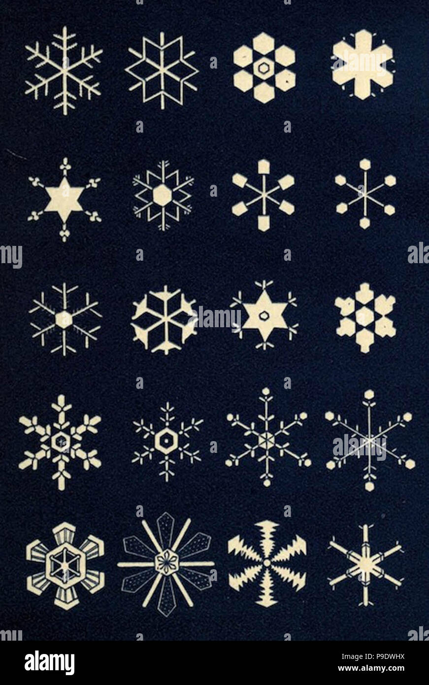Types of snowflakes hi-res stock photography and images - Alamy