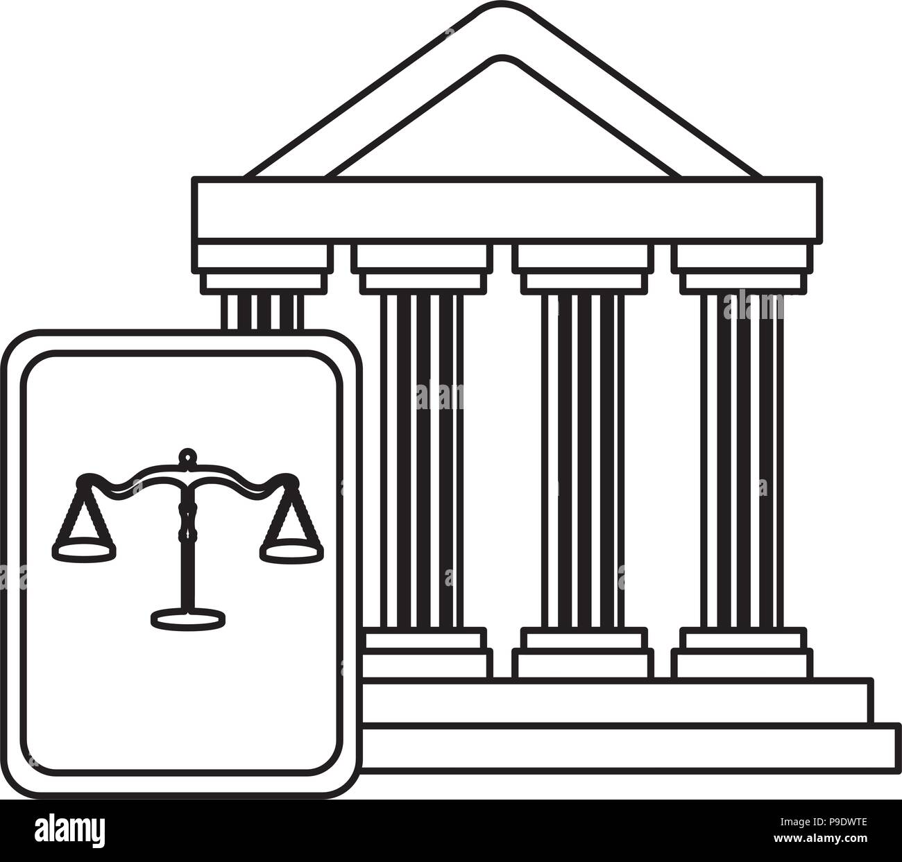 court building with justice book Stock Vector Image & Art - Alamy