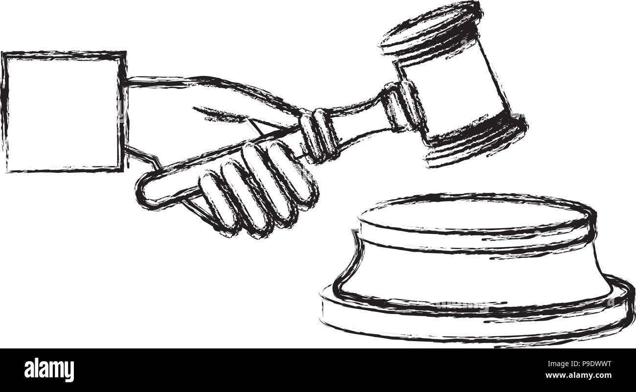 judge hand with justice hammer Stock Vector Image & Art - Alamy