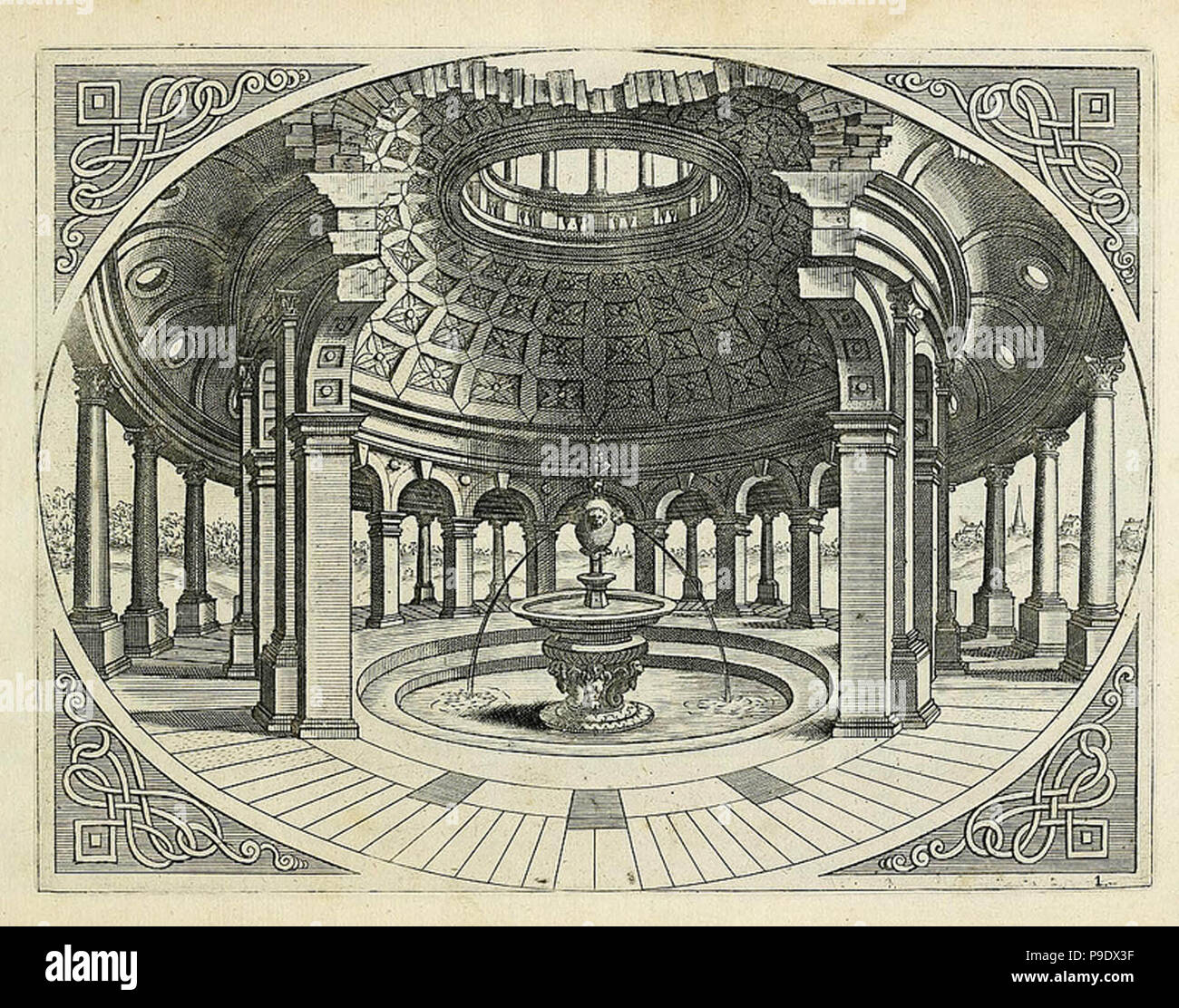 vintage architectural drawing Stock Photo - Alamy