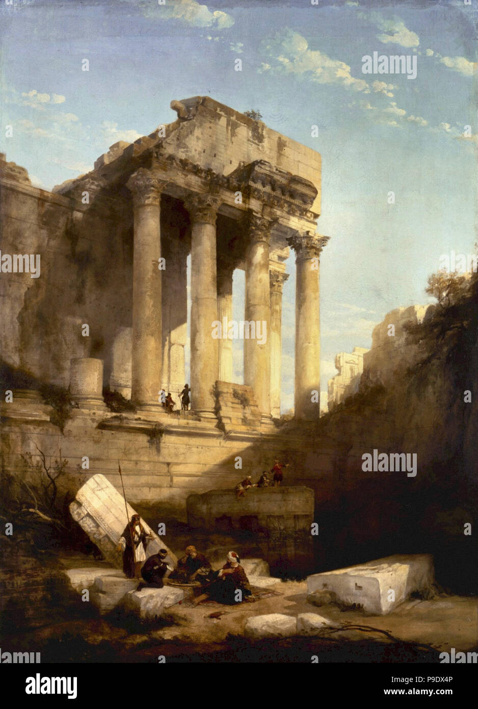 Roberts David - Baalbec - Ruins of the Temple of Bacchus Stock Photo ...