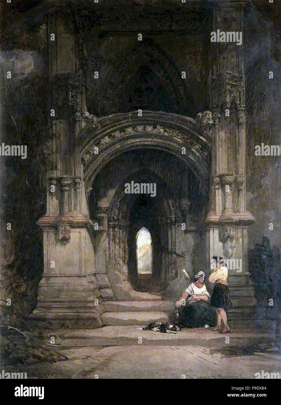 Roberts David - Porch to Roslyn Chapel Stock Photo - Alamy