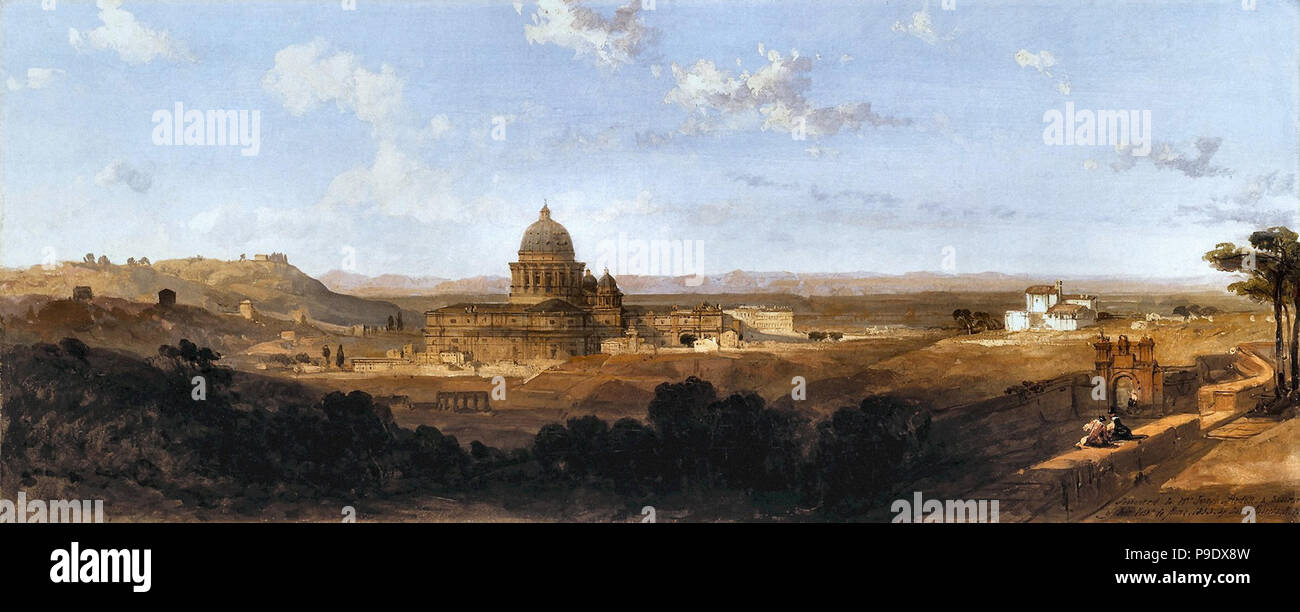 Roberts David - St Peter's Looking Back on Rome Stock Photo - Alamy