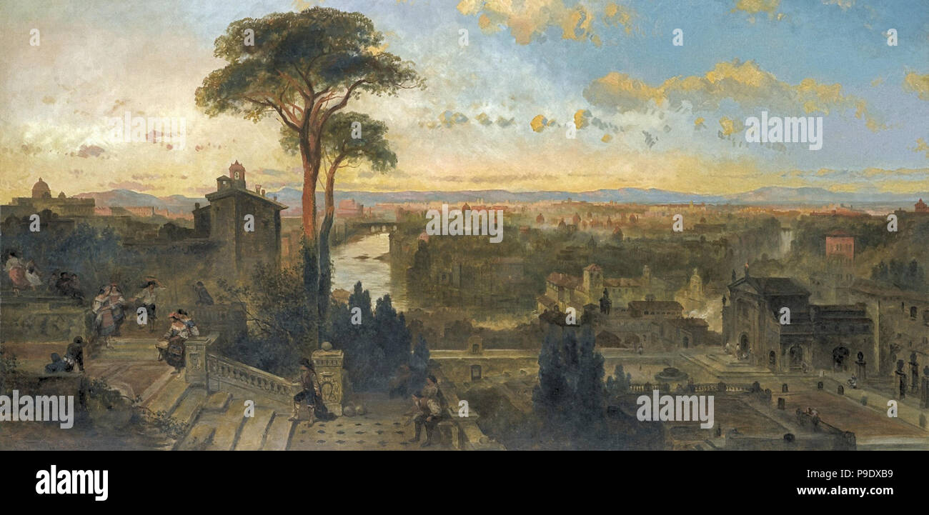 Roberts David - View of Rome from the Convent of San Onofrio Stock ...