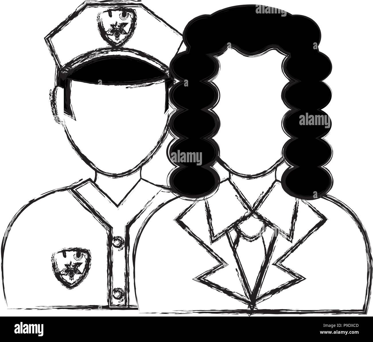 justice judge and police characters Stock Vector Image & Art - Alamy