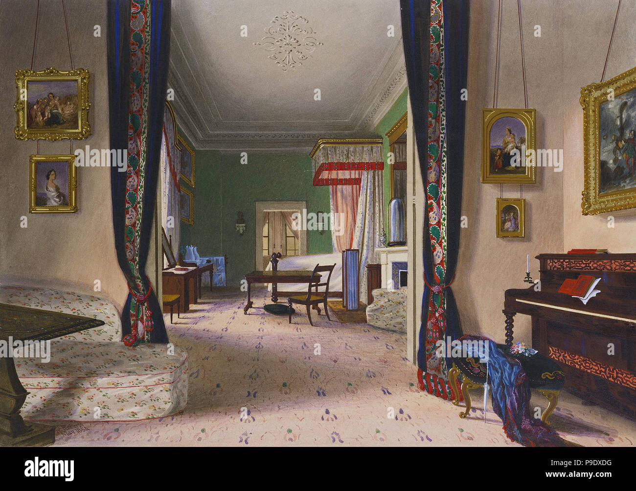 Roberts James - Osborne House - the Duchess of Kent's Rooms Stock Photo ...