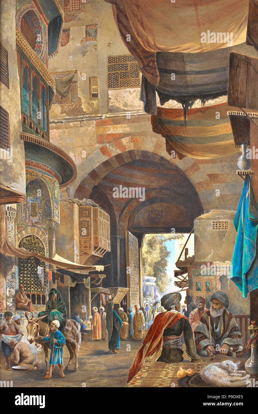 Robertson Charles - in the Bazaar Constantinople Stock Photo - Alamy