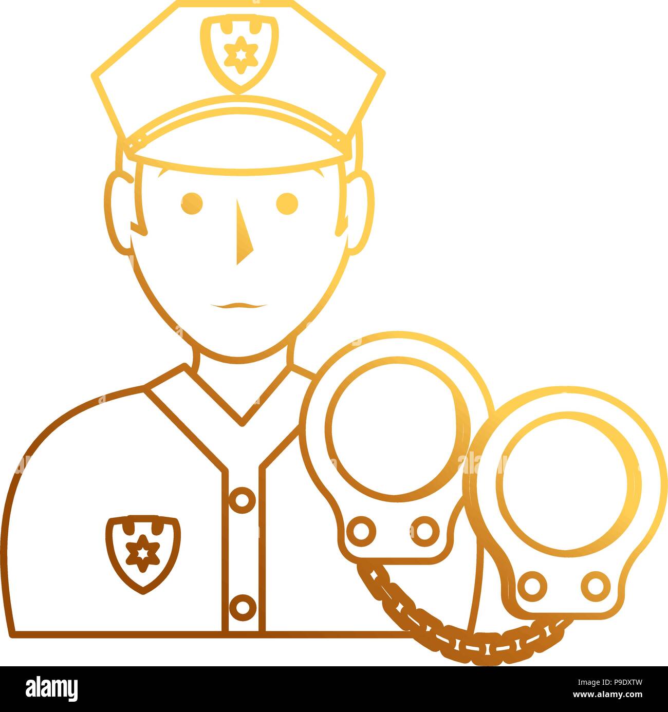 police officer with handcuffs character Stock Vector Image & Art - Alamy
