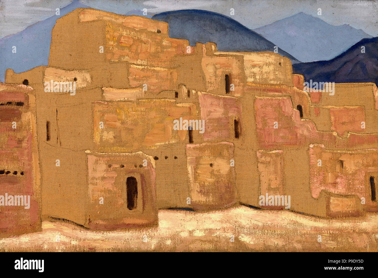 Taos pueblo painting hi-res stock photography and images - Alamy