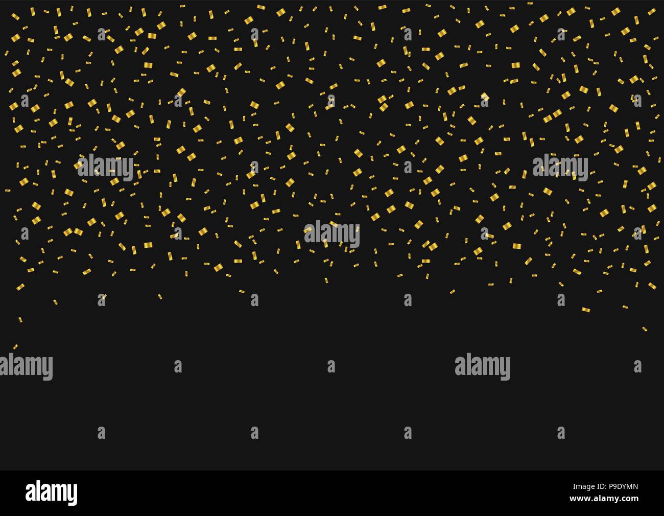 Golden confetti background, golden glitters stars. Festive holiday ...