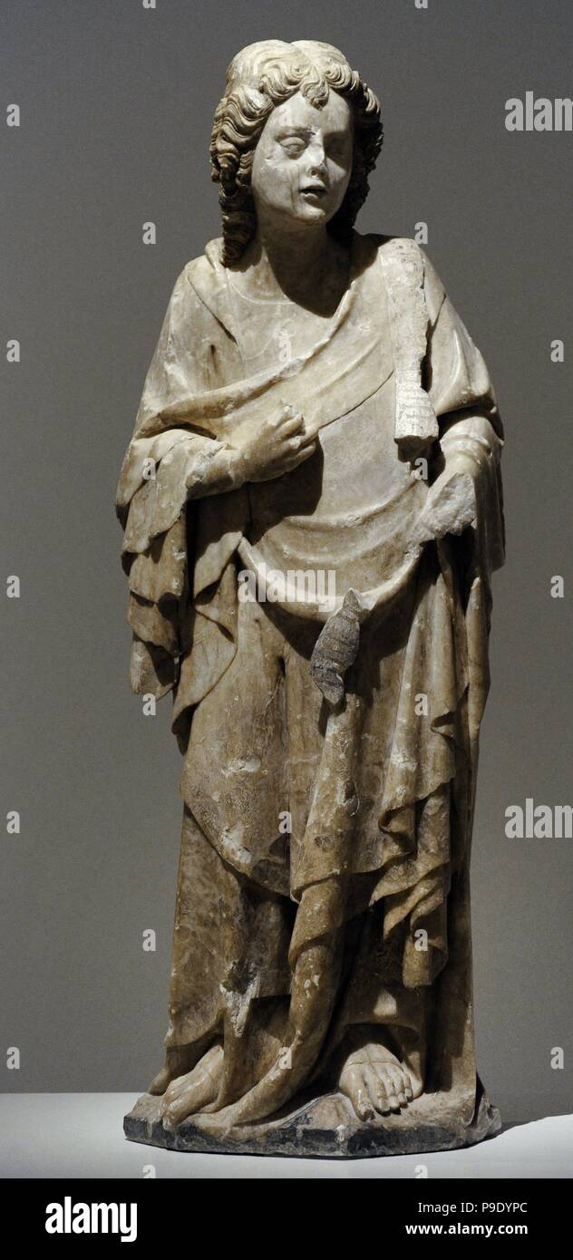 Bartomeu de Robio (documented 1359-1379). Spanish sculptor. Sculpture of Archangel Gabriel ...