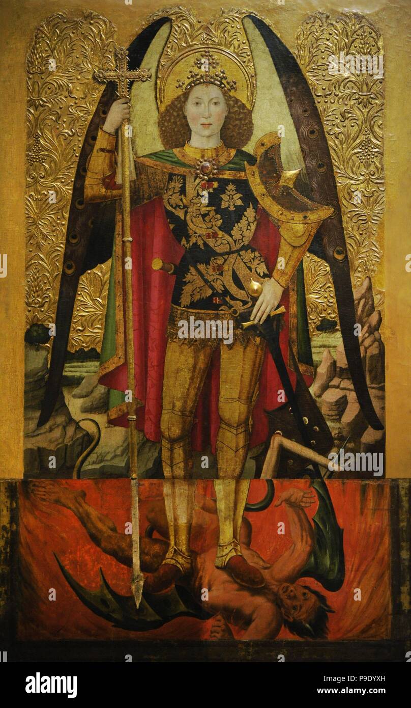 Archangel michael fighting the devil hi-res stock photography and ...