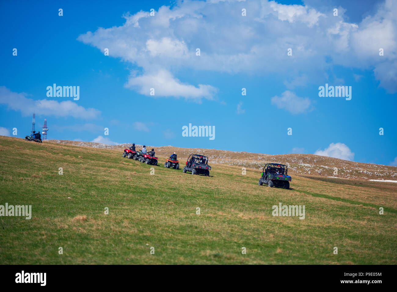 man riding atv vehicle on off road track ,people outdoor sport ...