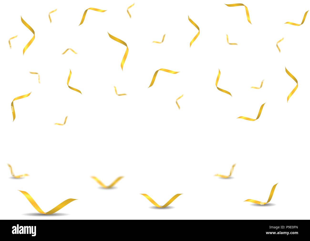 Gold confetti background festive Cut Out Stock Images & Pictures - Alamy