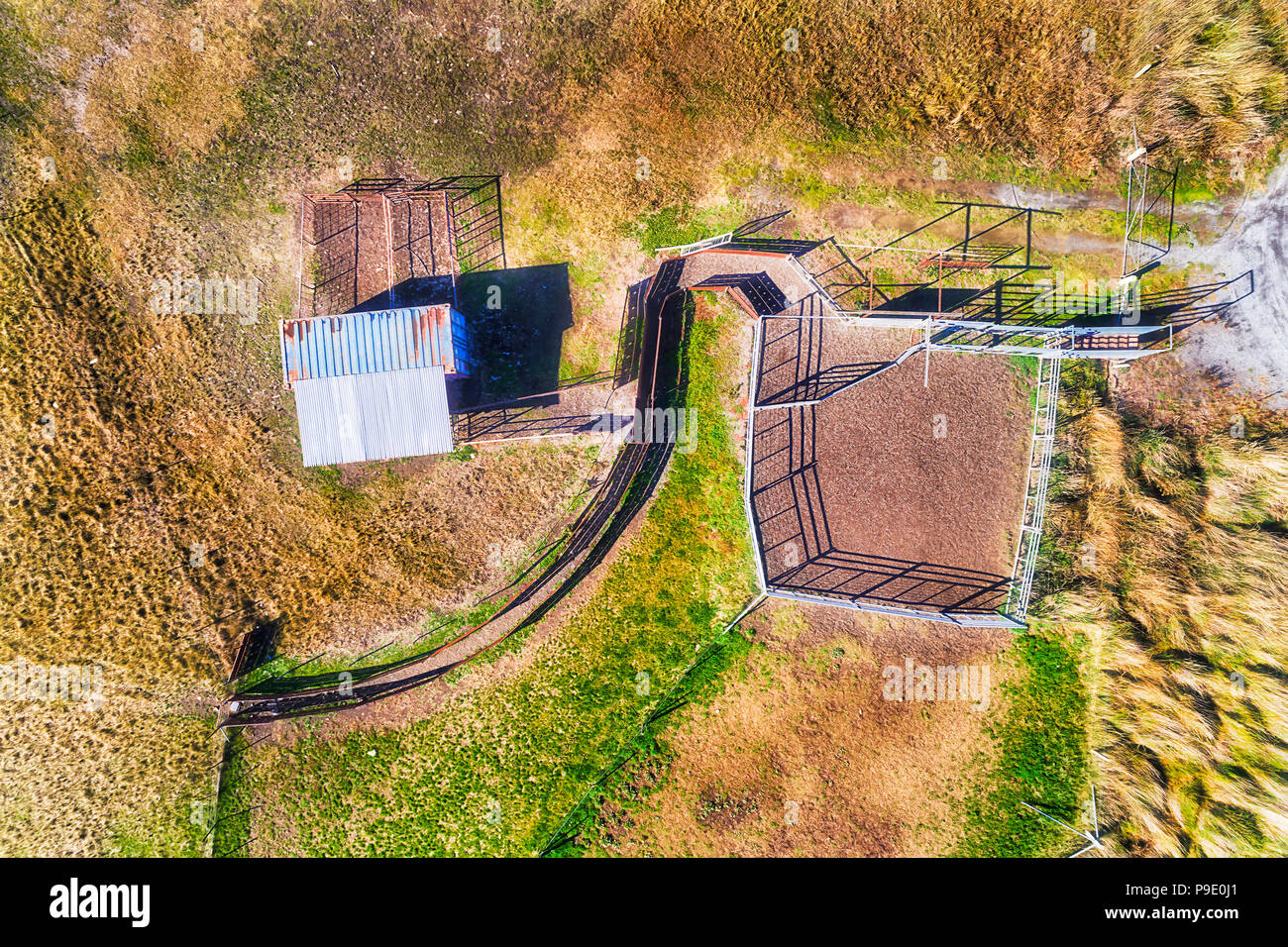 Farm pasture metal fence gate hi-res stock photography and images - Alamy